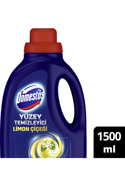 Domestos Yüzey Temizleyici Tek Ürünle Tüm Zeminlerde Maksimum Hijyen Limon Çiçeği 1500 ml 25 Kova