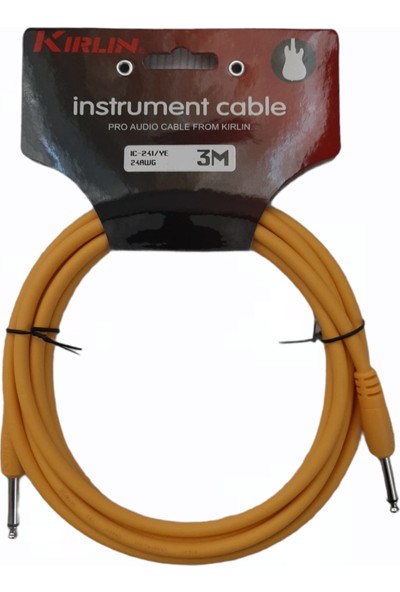 Kirlin Instrument Cable Pro Audio Cable - Enstrüman Kablosu 3 Metre Jak Kablosu Kirlin Instrument Cable Pro Audio Cable - Enstrüman Kablosu 3 Metre Jak Kablosu