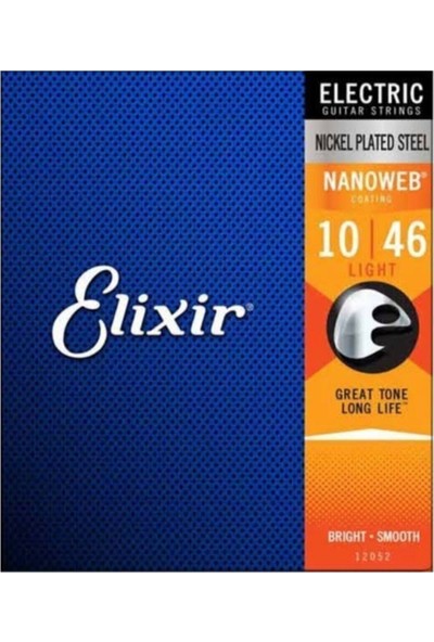 Elixir 12052 Nanoweb Light Elektro Gitar Teli (10-46) Elixir 12052 Nanoweb Light Elektro Gitar Teli (10-46)