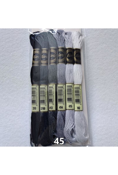 Airo Muline Etamin Koton Nakış Ipi Ipliği 6 Adetli Set Airo Muline Etamin Koton Nakış Ipi Ipliği 6 Adetli Set