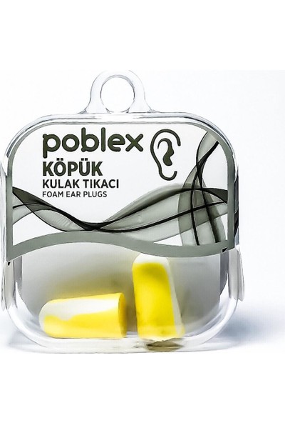 Poblex Köpük Kulak Tıkacı 1 Çift (2 Adet) Kutulu Poblex Köpük Kulak Tıkacı 1 Çift (2 Adet) Kutulu
