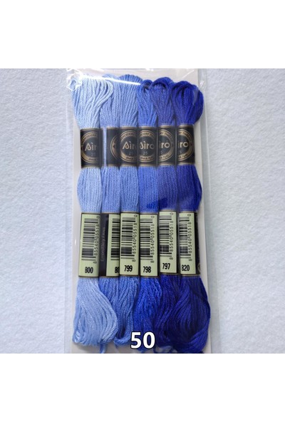 Airo Muline Etamin Koton Nakış Ipi Ipliği 6 Adetli Set Airo Muline Etamin Koton Nakış Ipi Ipliği 6 Adetli Set