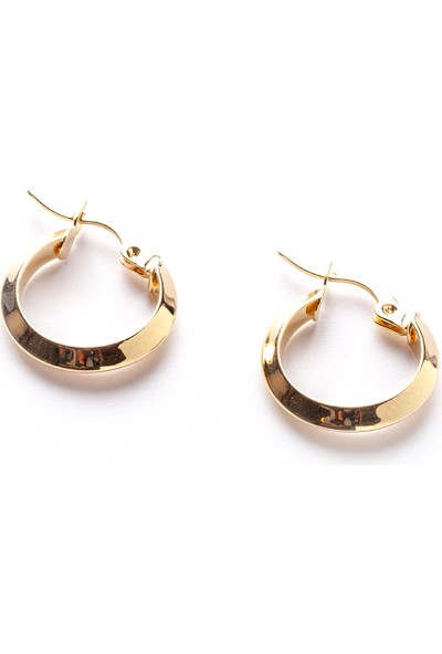 Uşaklıhafız Kuyumculuk 14 Ayar Altın Küçük Boy Halka Küpe (14MM)