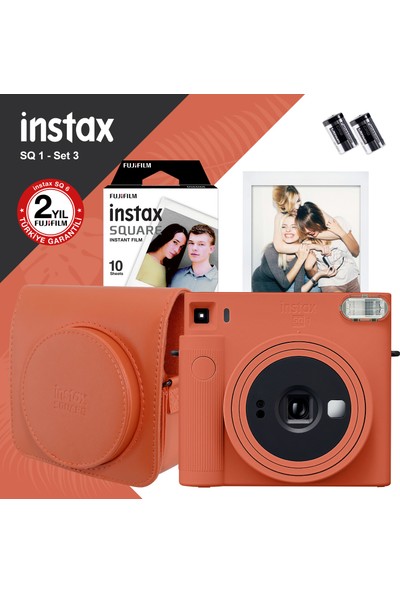 Instax Sq1 Terracotta Turuncu Fotoğraf Makinesi ve Seti 3