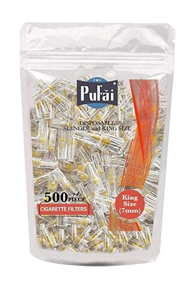 Pufai Slender Sigara Filtresi Katran Süzer Ağızlık 7Mm Uyumlu 500 Adet 1 Paket Pufai Slender Sigara Filtresi Katran Süzer Ağızlık 7Mm Uyumlu 500 Adet 1 Paket