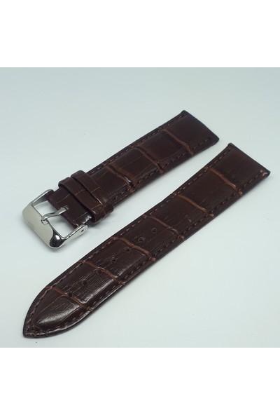 Atasaat Kahverengi Croco Suni Deri Saat Kordonu 22 mm Atasaat Kahverengi Croco Suni Deri Saat Kordonu 22 mm