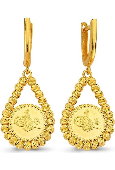 Bilezikhane 22 Ayar Dorikalı Turalı Sallantılı Küpe Bilezikhane 22 Ayar Dorikalı Turalı Sallantılı Küpe