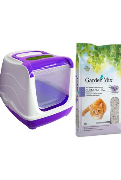 Garden Mix Kedi Kumu 10 lt + Kapalı Kedi Tuvaleti