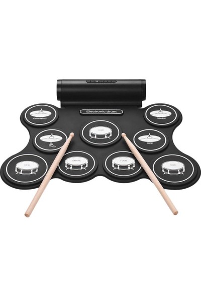 Generic Taşınabilir Stereo Dijital Elektronik Roll Up Drum Kiti 9 Silikon Davul Pedleri Destek Midi (Yurt Dışından) Generic Taşınabilir Stereo Dijital Elektronik Roll Up Drum Kiti 9 Silikon Davul Pedleri Destek Midi (Yurt Dışından)