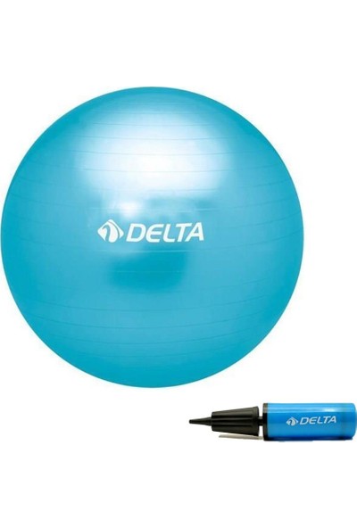 Delta 65 cm Turkuaz Deluxe Pilates Topu Ve Çift Yönlü Pompa Seti Delta 65 cm Turkuaz Deluxe Pilates Topu Ve Çift Yönlü Pompa Seti