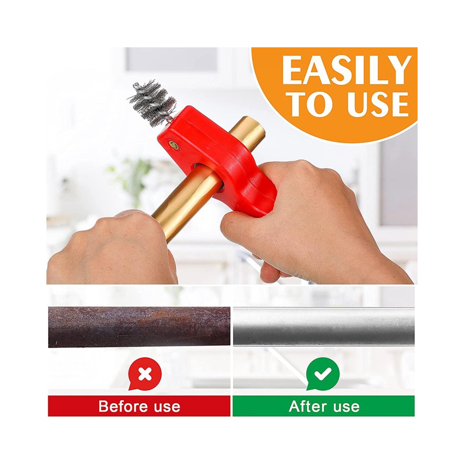 Yinstree 4 Adet Bakır Boru Temizleyici ve Rayba Seti Iç-Dış Fiyatı