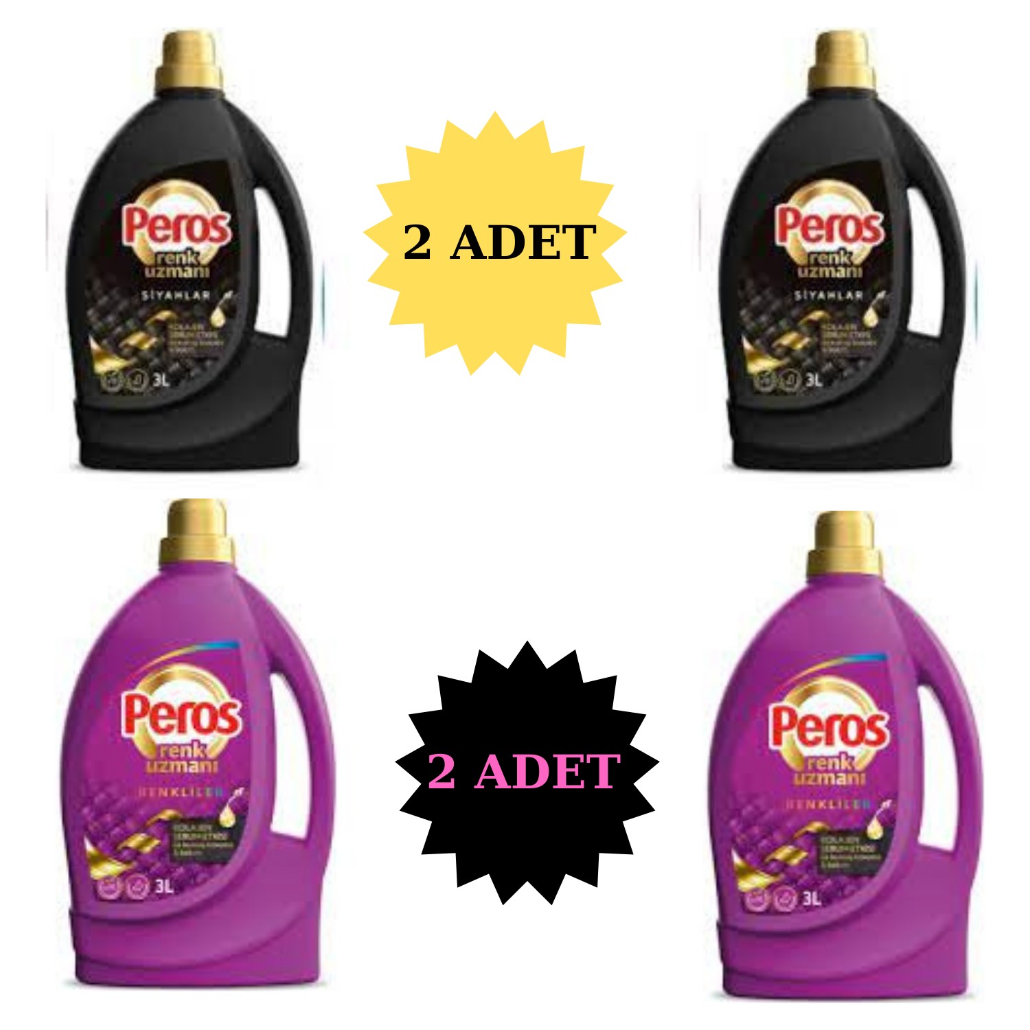 Peros 3 L Sıvı Çam Det. Bakım Siyahlar 2 Adet & 3 L Sıvı Çam Fiyatı