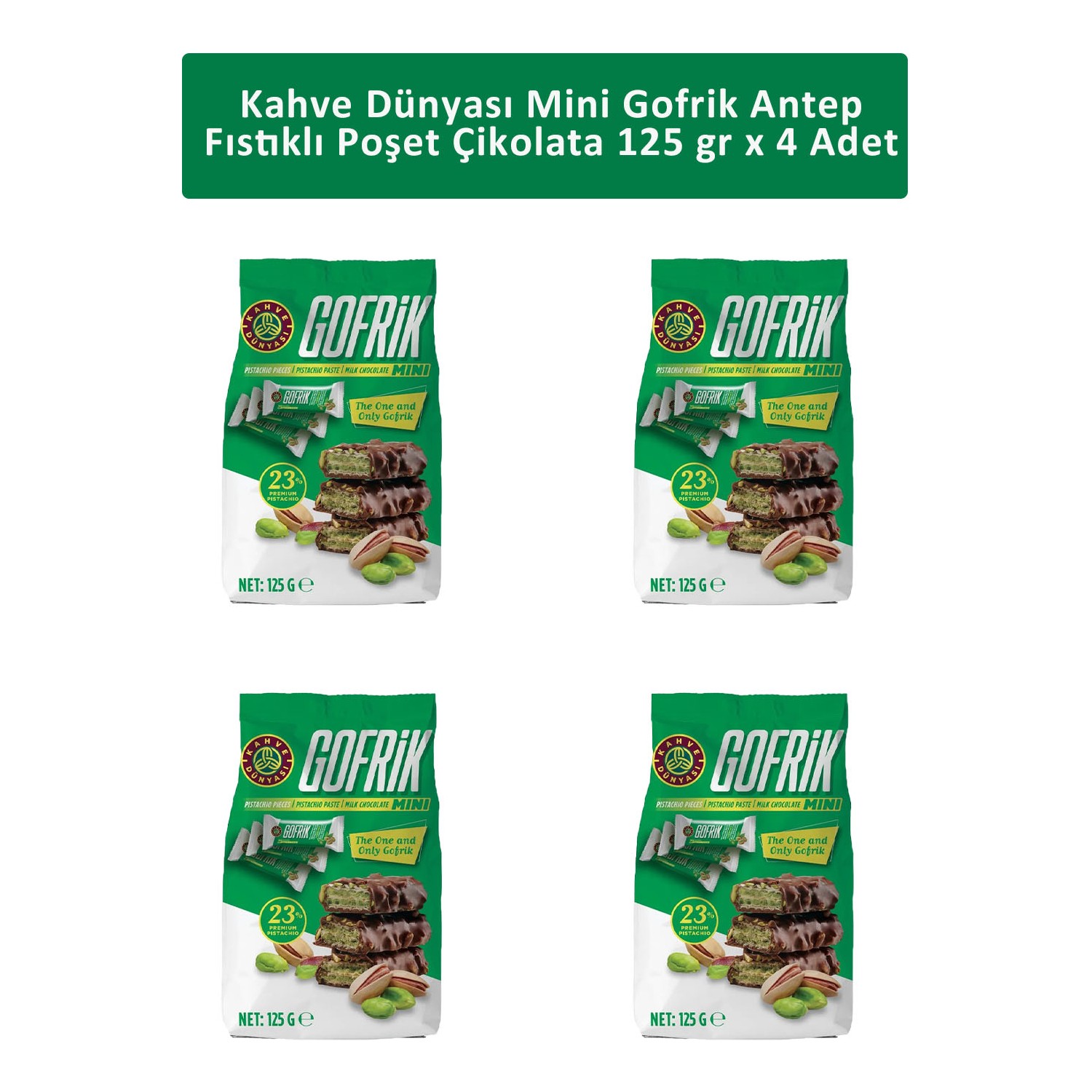 Kahve Dünyası Mini Gofrik Antep Fıstıklı Poşet Çikolata 125 Fiyatı
