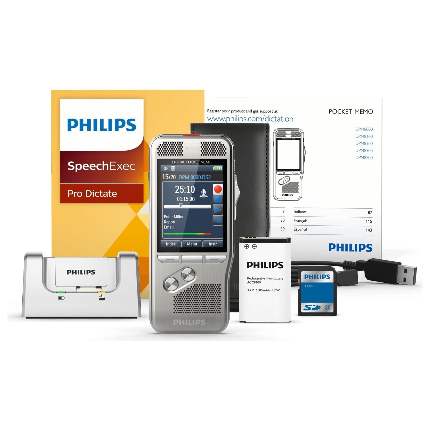 Philips DPM-8000 Cradle ve Speechexec Pro Yazılımlı Fiyatı