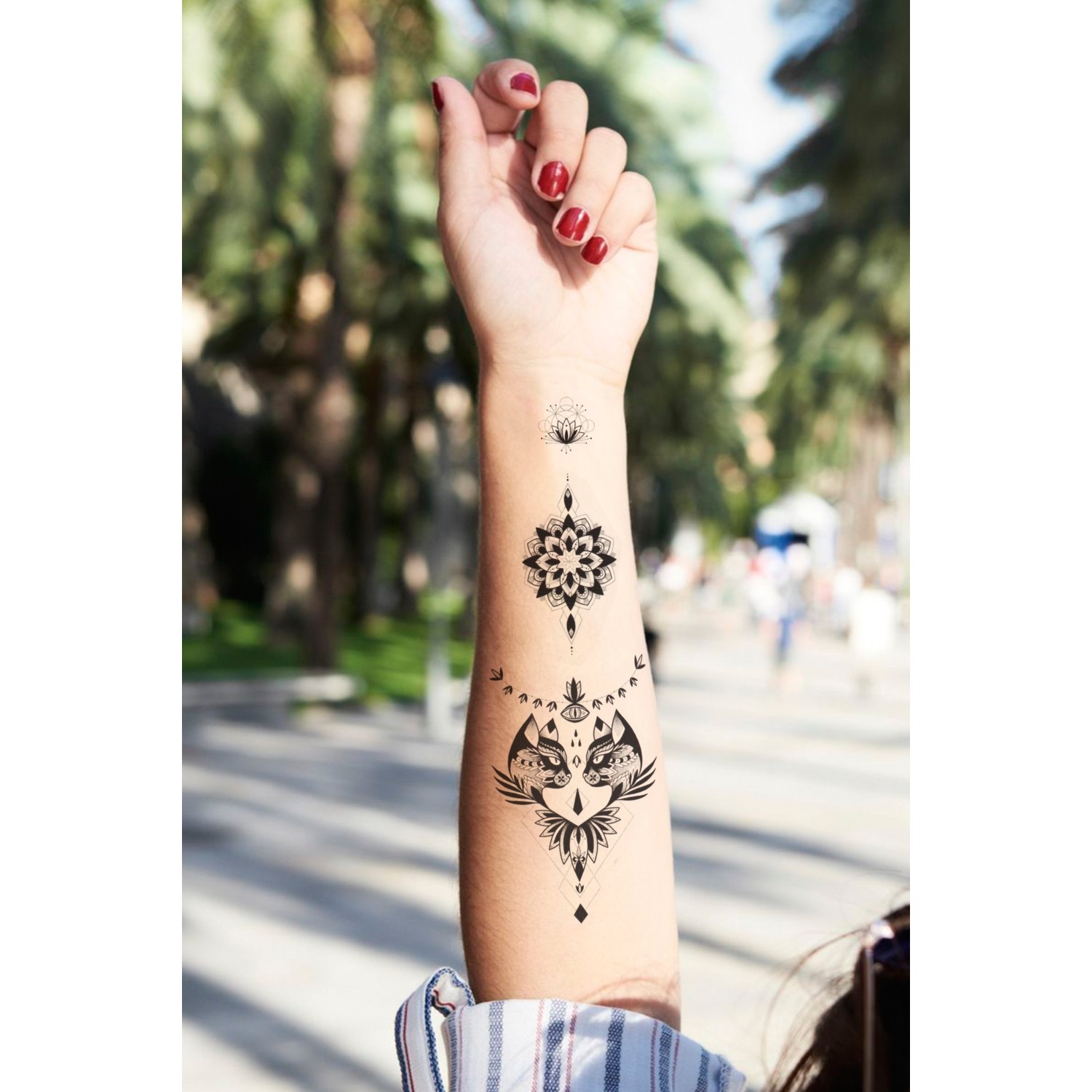 BP Tattoo Etnik Desenli Kedi Geçici Dövme Fiyatı