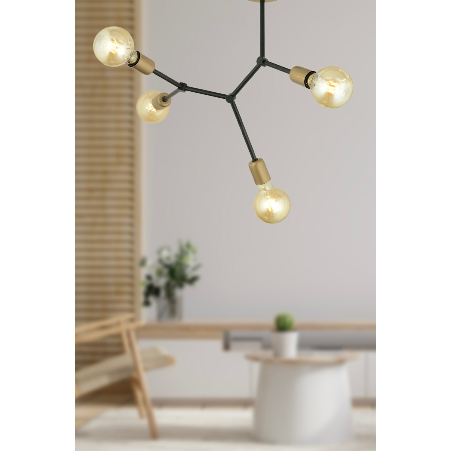 Woodhub Siyah Darvin 4 Lü Avize Siyah Eskitme Modern Genç Fiyatı