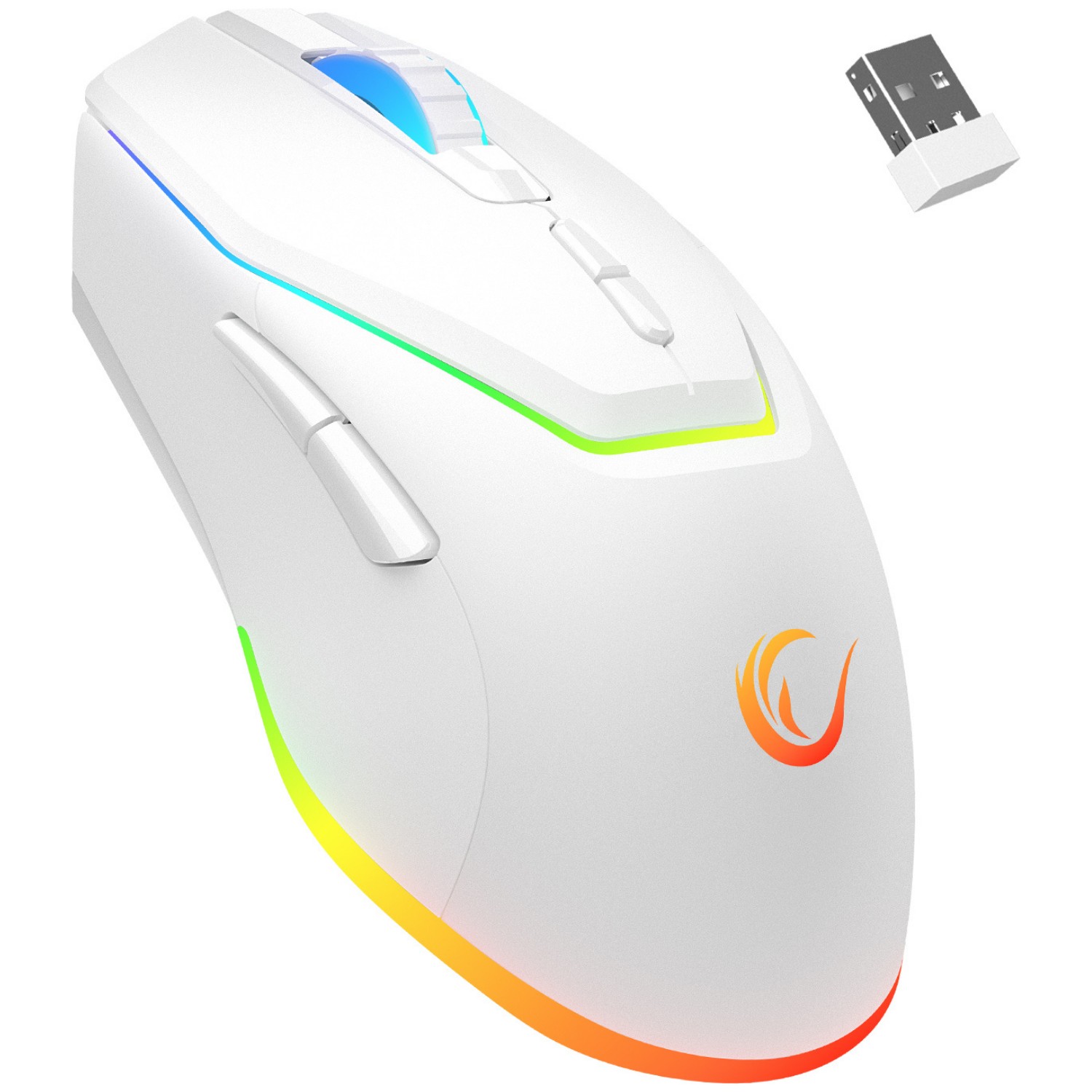 Rampage Vortex M1 Beyaz Rgb Ledli Makrolu Mouse USB Wireless Fiyatı