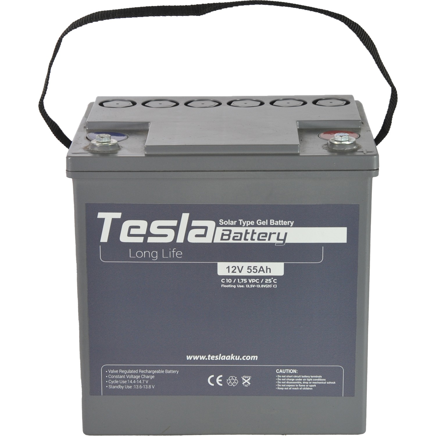 Tesla Akü 12V 55AH Solar Jel Akü Extra Performans (Yeni Fiyatı