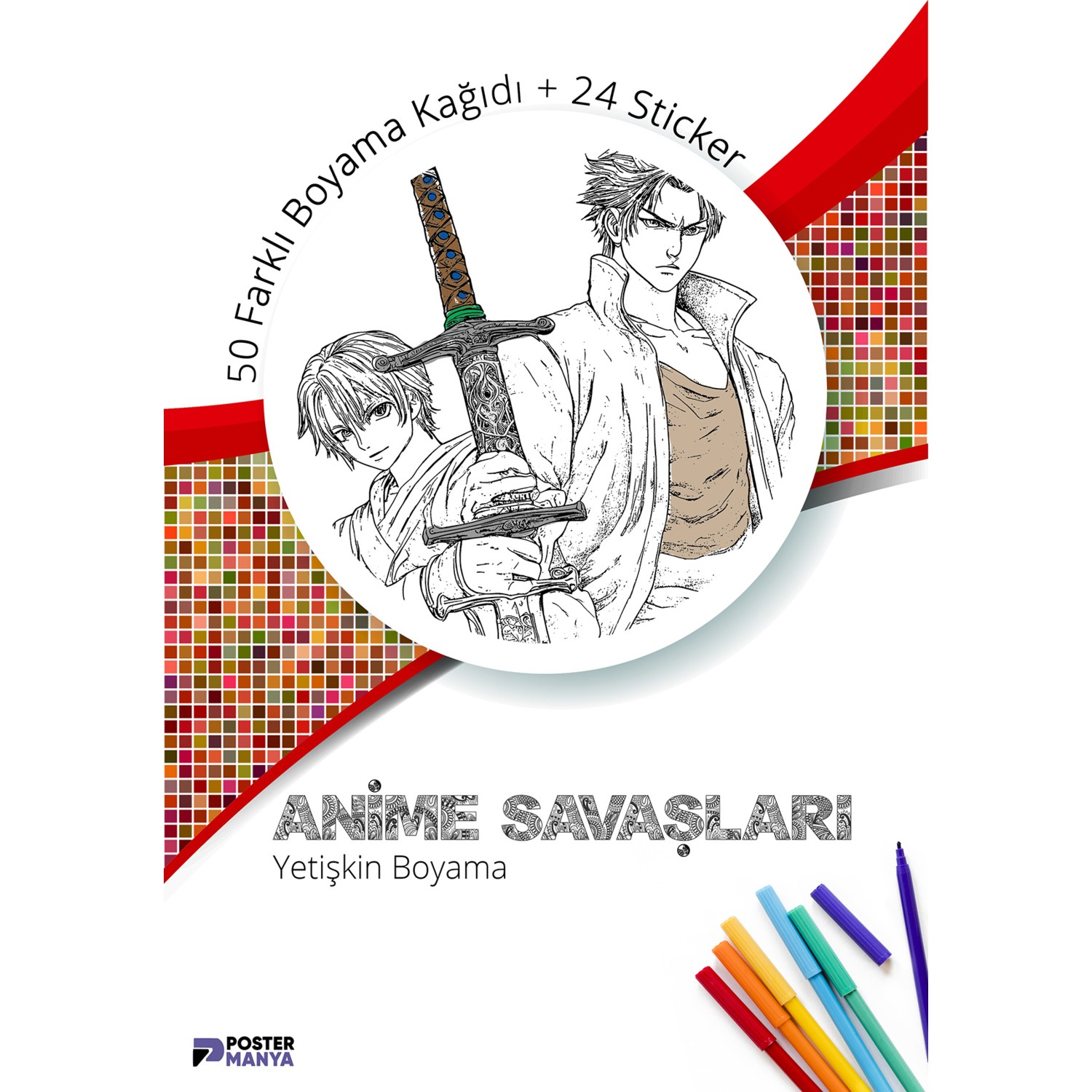 Postermanya Anime Savaşları Manga Yetişkin Boyama Kitabı, Fiyatı
