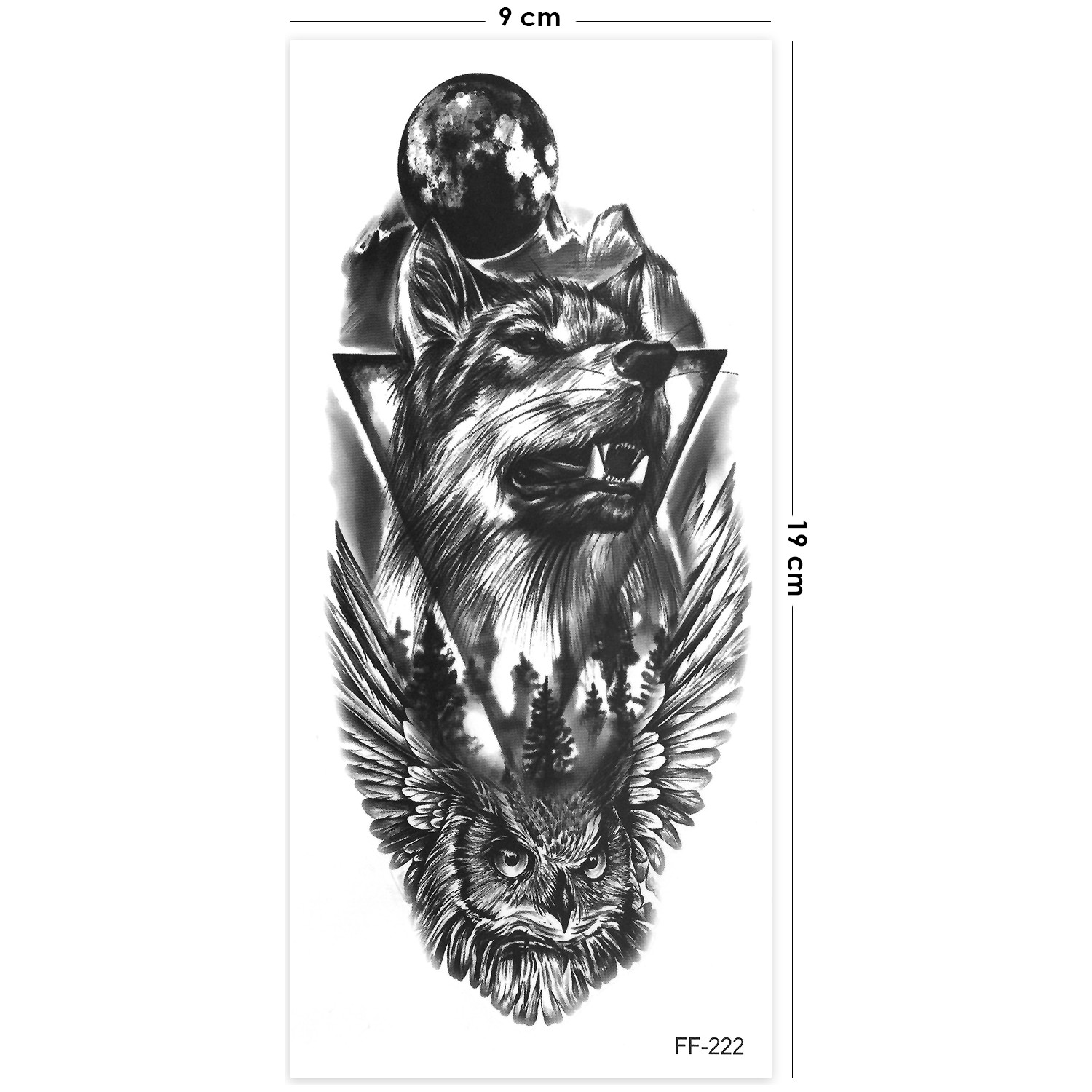 BP Tattoo Illusion Geçici Dövme Kurt ve Dolunay Dövmesi Fiyatı