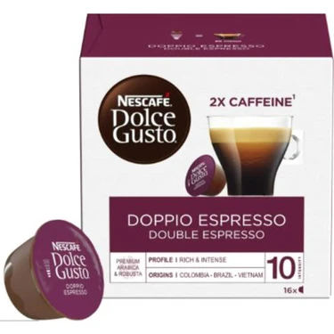 Nescafe Dolce Gusto Doppio Espresso Extra Cafein 16 Kapsul Fiyat