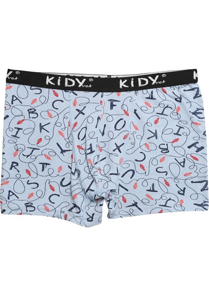 Berqnet Likralı Empirme Çocuk Boxer 1638-2 Kod/renk: Mavi Fiyatı