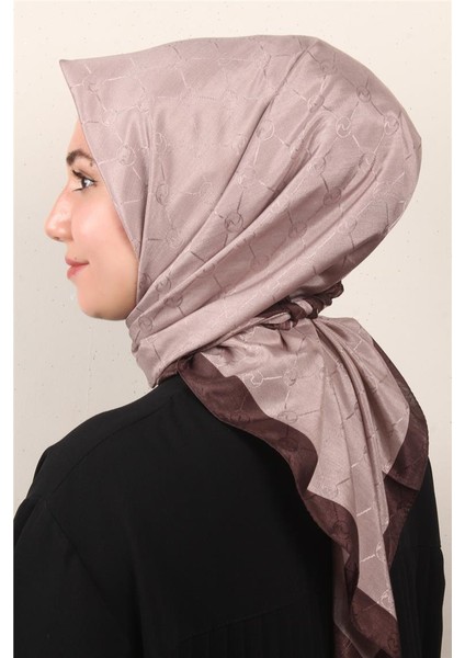 Eşarppark Fashion Monogram Eşarp 8089-12 Miskli Kahve Fiyatı