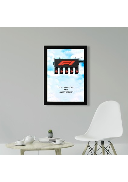 Kaynock Formula 1 Start Lights 30 x 42 cm - Siyah Çerçeveli Fiyatı