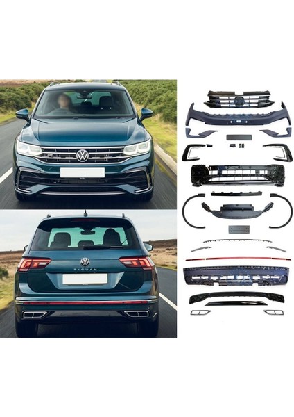 Vw tiguan facelift dönüşüm body kit tampon seti R-line Fiyatı