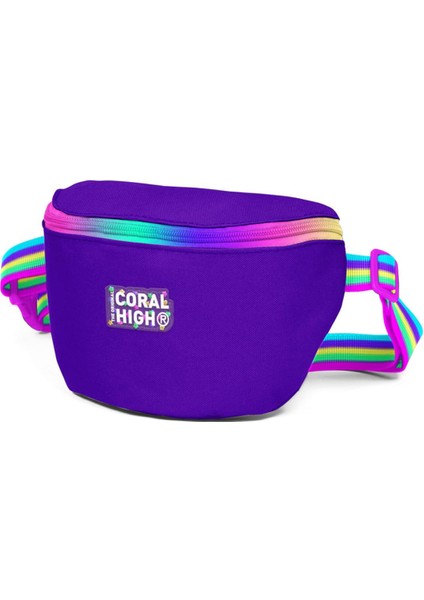 Coral High Kids Mor Rainbow Fermuarlı Bel Çantası 11554 Fiyatı