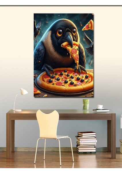 Ekart Kanvas Tablo Pizza Yiyen Karga Fiyatı - Taksit Seçenekleri