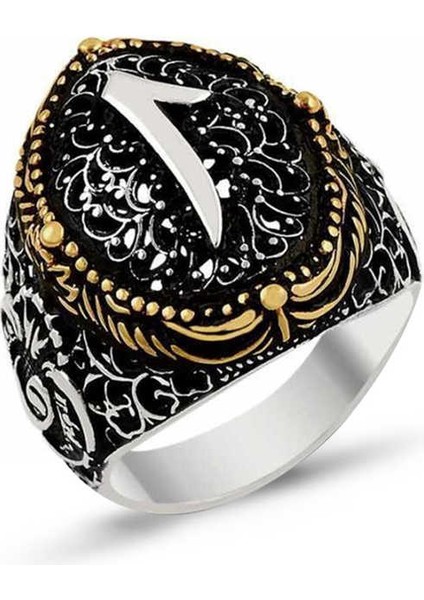 Güneş Outdoor Gümüş Arapça Elif Yazılı Erkek Yüzük 21 Fiyatı