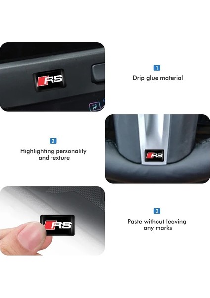 Audı Rs Logo Stıcker (10 Adet) Fiyatı - Taksit Seçenekleri