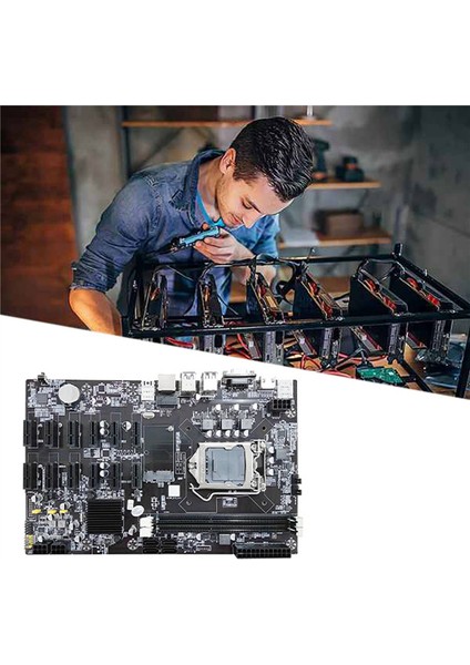 Guitar B75 Eth Madencilik Anakart 12 PCIE+G1610 Cpu+4pın Fiyatı