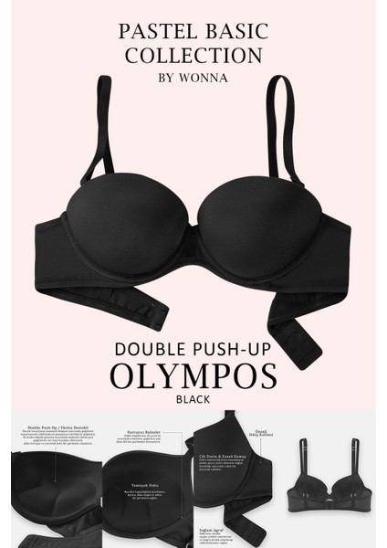Wonna Olympos 2536 Siyah Double Push Up / Ekstra Dolgulu Fiyatı