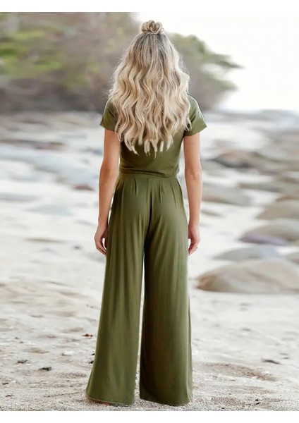 Gravity Trend Gravitytrend Kadın Kısa Kollu Crop Palazzo Fiyatı