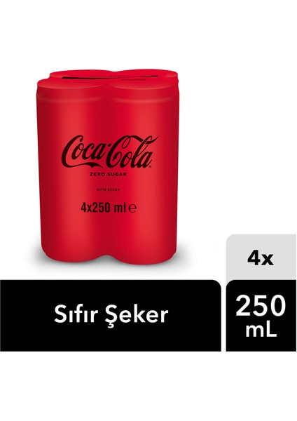 Coca-Cola Zero Sugar Kutu 4X250 ml Fiyatı - Taksit Seçenekleri