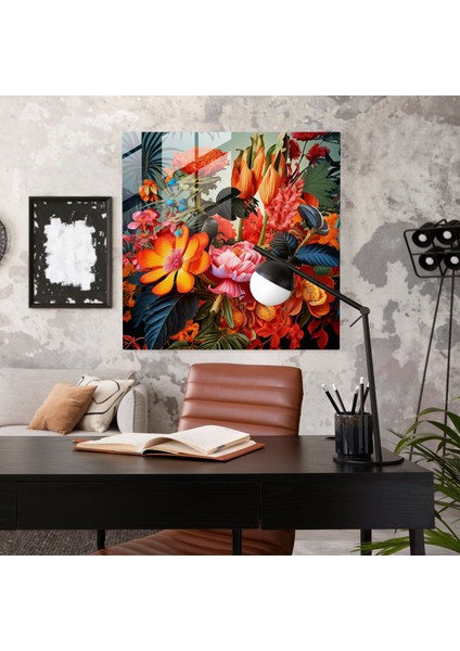 Painted Anarchy Egzotik Flora Cam Duvar Sanatı - Tropikal, Fiyatı