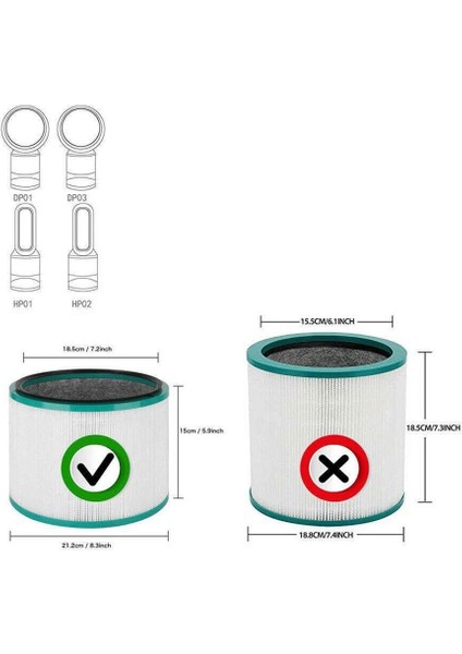 Srfn Ticaret Dyson DP00/DP01/DP02/DP03 Uyumlu Hava Fiyatı