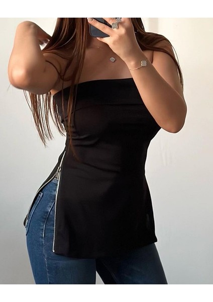 Gravity Trend Gravitytrend Kadın Kolsuz Iki Yanı Fermuarlı Fiyatı