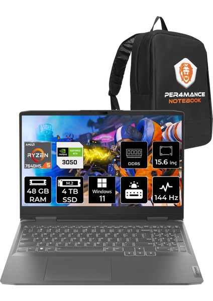 Lenovo Loq Amd Ryzen 5 7640HS 48GB 4tb SSD RTX3050/6GB 15.6 Fiyatı