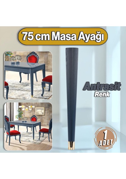 Badem10 Suit Masa Dresuar Ayağı 75 cm Plastik Antrasit Fiyatı