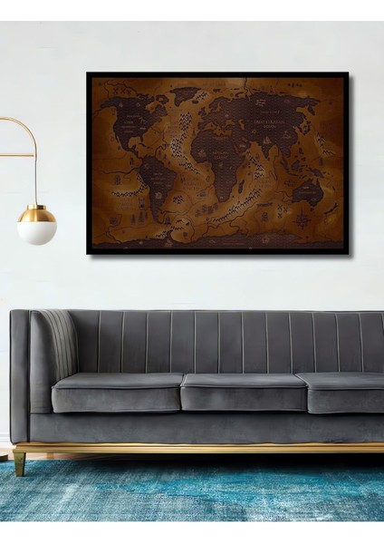 Ahşap Tablo Eski Dünya Haritası Eski Harita Sanat Harita 3 Fiyatı