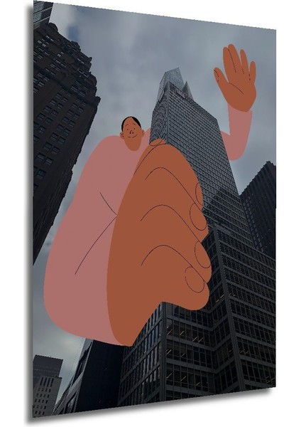 Dekoratif Dikey Dev Insan Modern Sanat Duvar Tablo Ahşap Fiyatı