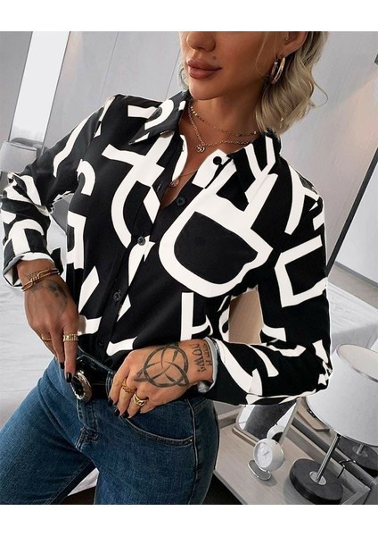 Melia Fashion Kadın Uzun Kollu Harf Detay Mikro Gömlek Fiyatı