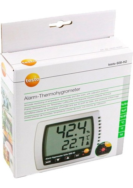 Testo 608-H2 Sıcaklık ve Nem Ölçer Çok Hassas Alarmlı Fiyatı