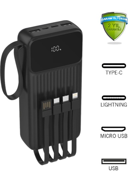 LCD Ekran Powerbank 20000 Mah Taşınabilir Mobil Şarj Cihazı Fiyatı