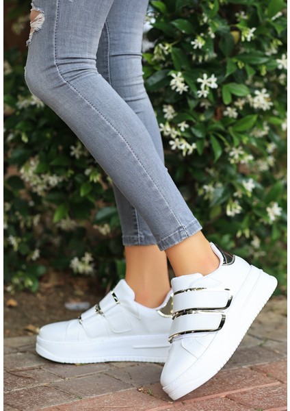 Melia Fashion Marx Beyaz Cilt Gold Hologramlı Spor Ayakkabı Fiyatı