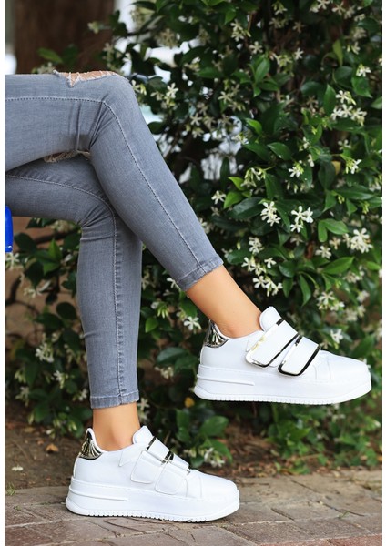 Melia Fashion Marx Beyaz Cilt Gold Hologramlı Spor Ayakkabı Fiyatı