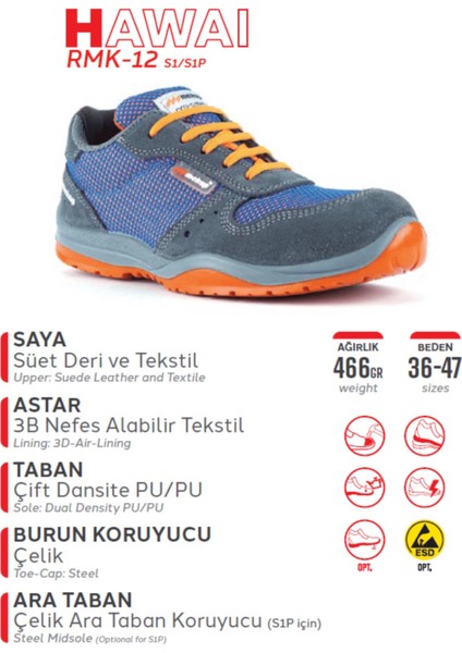 Mekap Rover Rmk-12 S1 Src Çelik Burun Iş Ayakkabısı Fiyatı